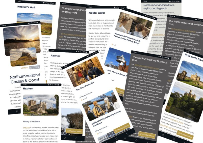 Northumberland Castles & Coast Online Road Trip Travel Guide - Key Points