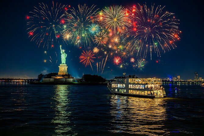 NYC New Years Eve Fireworks Cruise & Plated Dinner, Open Bar - Key Points