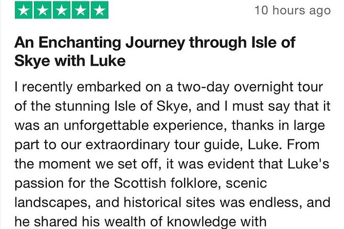 Off The Beaten Track Isle of Skye Adventure -1 Day Private Tour - FAQ