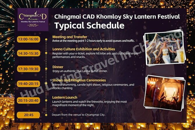 Official Ticket: 2025 Chiang Mai CAD Yi Peng Sky Lantern Festival - Transportation and Timing: What You Need to Know