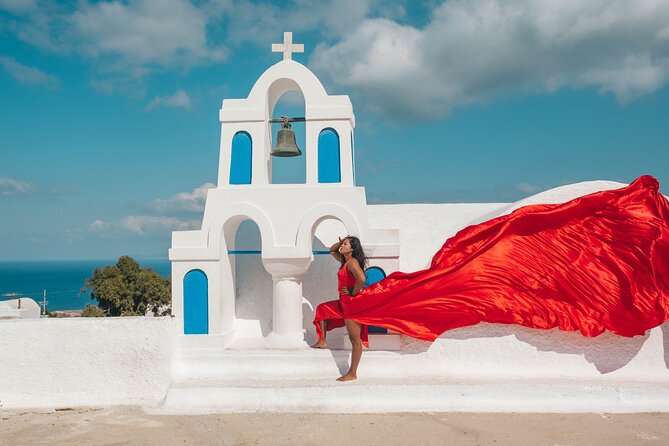 Oia Flying Dress Photoshoot Santorini - What to Keep in Mind