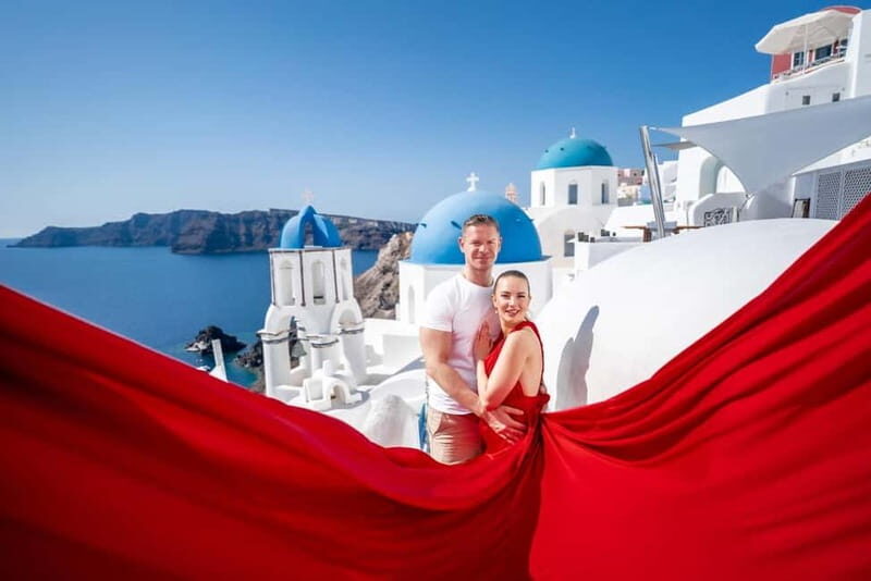 Oia: Santorini Photoshoot with Flying Dress Rental Option - Key Points