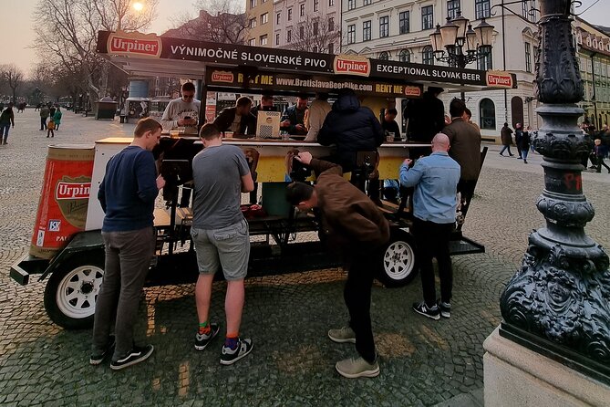 Original Bratislava Beer Bike Tours Review - The Beer Bike and Music Options