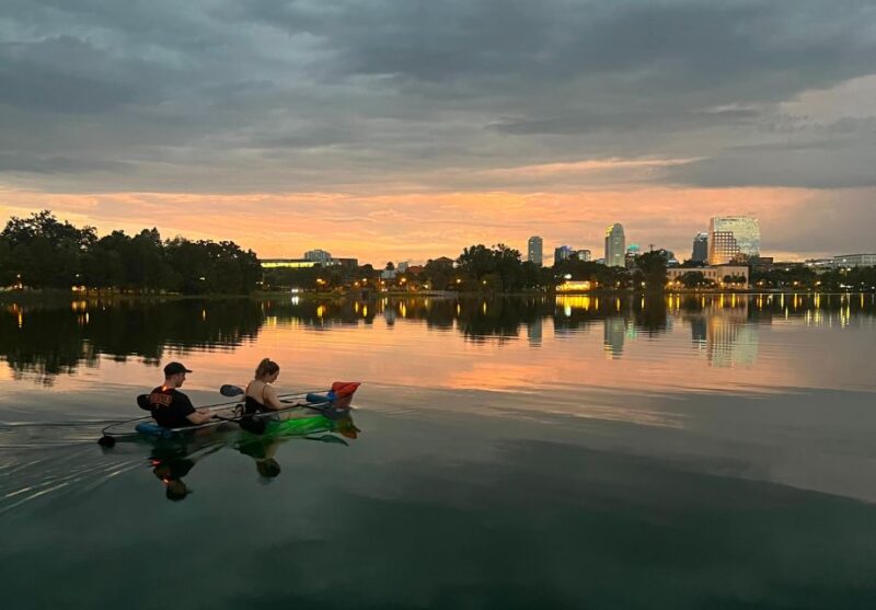 Orlando: Sunset Clear Kayak or Paddleboard in Paradise Tour - The Itinerary in Detail
