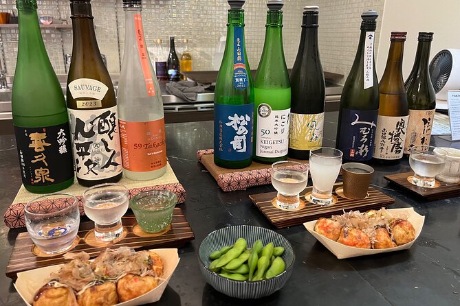 Osaka SAKE Tasting With Takoyaki DIY - Creating a Personal Takoyaki Experience