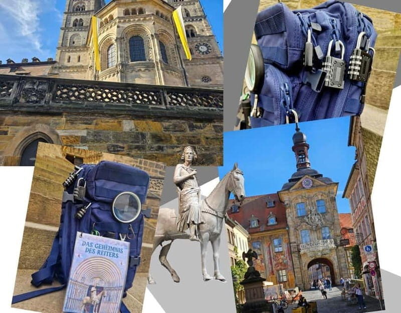 Outdoor Escape Game with puzzle backpack Bamberg: The Secret of the Horseman - An Authentic, Screen-Free Puzzle Adventure