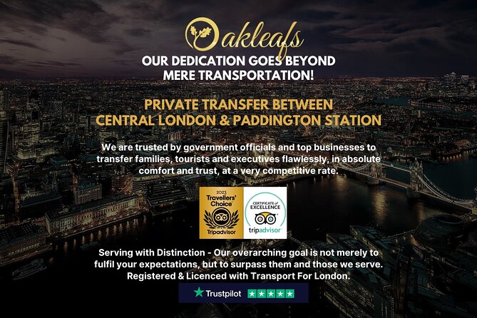 Paddington Station  Chauffeur/ Taxi - To & From Central London - The Value of a Fixed Price