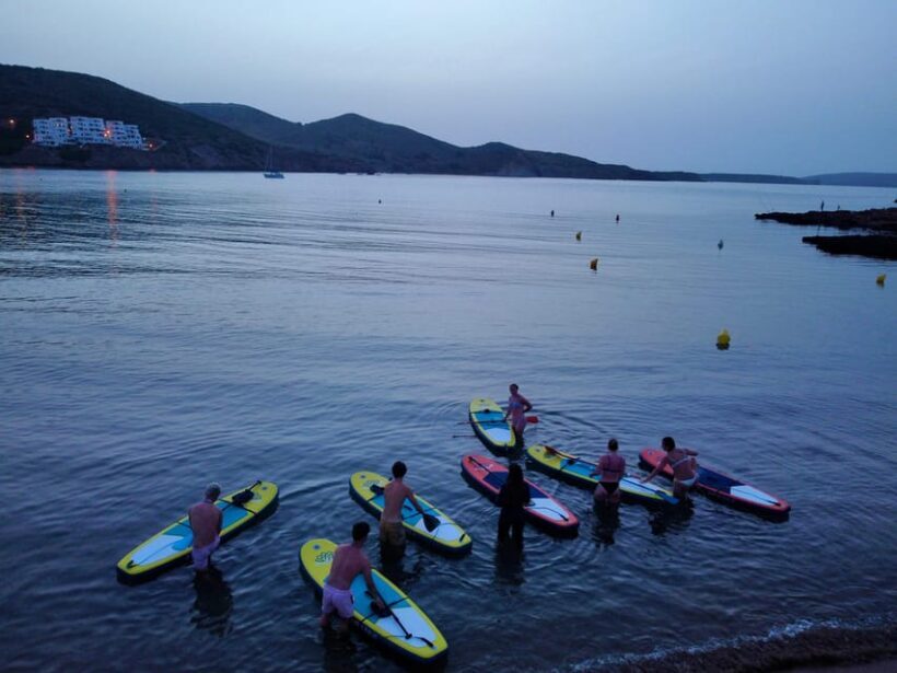 Paddle Surf with Led lights at sunset in Menorca - Practical Details and Considerations