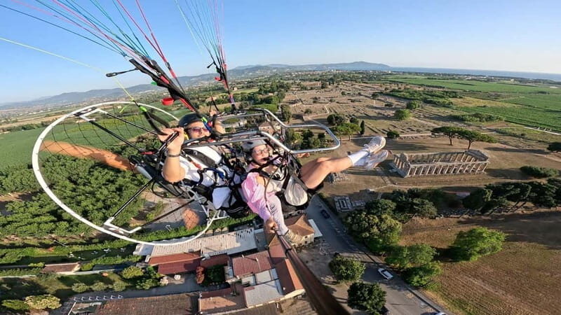 Paestum: powered paragliding flight over the temples - Key Points