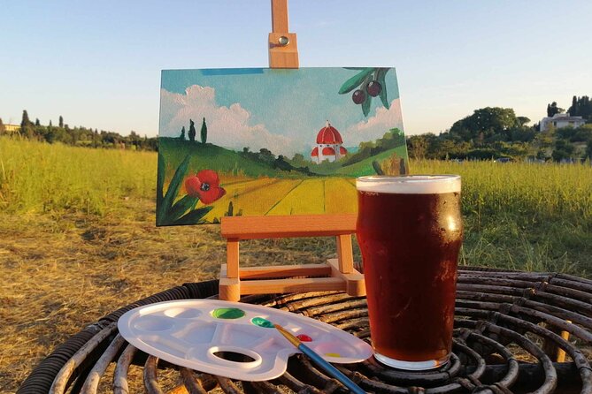 Paint And Drink Florentine Hills Art at La Birraia in Marignolle - Scenic Location in Marignolle
