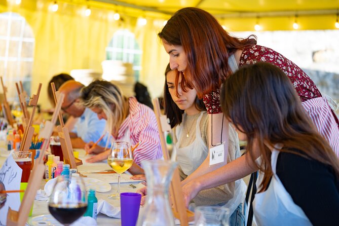 Paint And Drink Florentine Hills Art at La Birraia in Marignolle - Painting Session With a Professional Artist