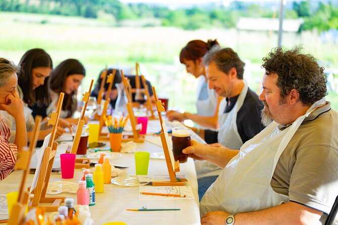 Paint And Drink Florentine Hills Art at La Birraia in Marignolle - Beverages: Beer and Wine