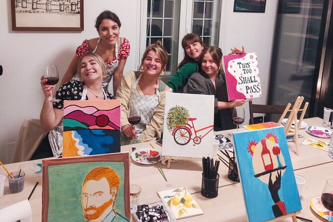 Paint and Free Flowing Wine Art Class in Rome - Ideal for Travelers and Art Enthusiasts