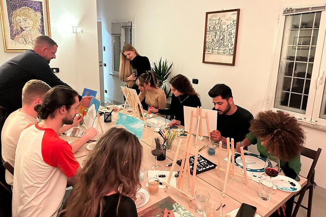 Paint and Free Flowing Wine Art Class in Rome - Location and Accessibility Details