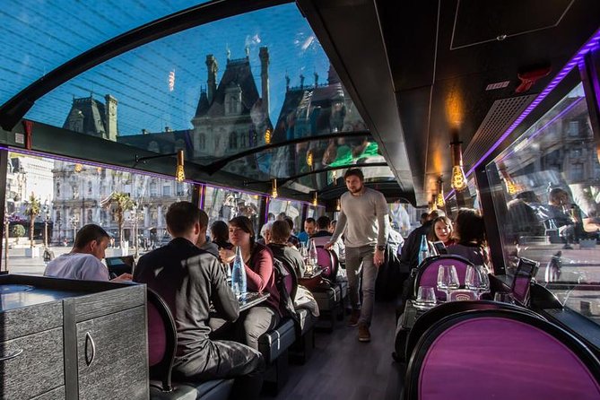 Paris Lunch Bus Toque With Champagne From Champs-Elysees - Exploring the Onboard Restaurant-Style Dining