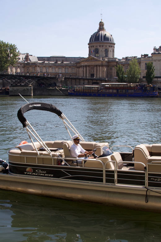 Paris: Seine River Private Guided Pontoon Boat Cruise - Key Points