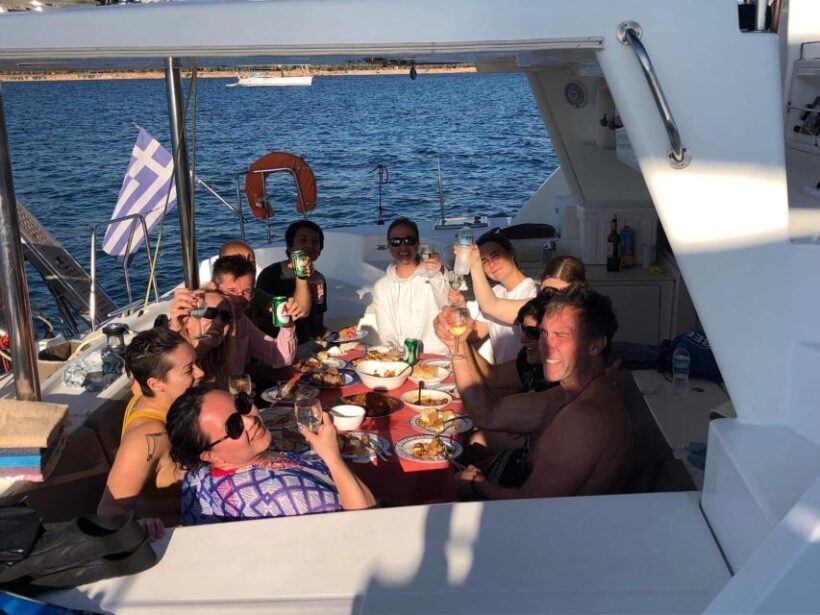 Paros: Catamaran Cruise with Swimming, Meal and Drinks - FAQs