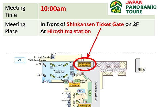Peaceful Hiroshima & Miyajima UNESCO 1 Day Bus Tour - Meeting and Pickup Information