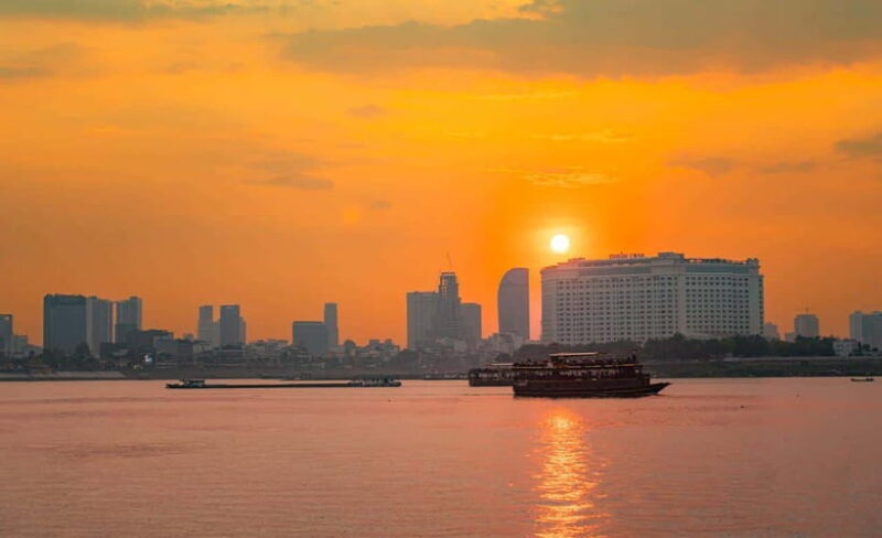 Phnom Penh Sunset Cruise & Evening City Tour Vespa Adventure - Key Points