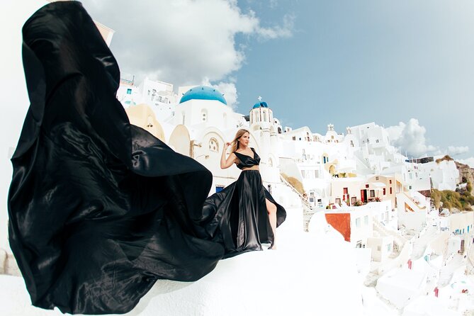 Photoshoot in Flying Dresses in Santorini  - Highlights From Customer Experiences