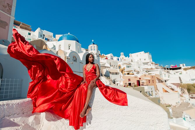 Photoshoot in Flying Dresses in Santorini  - Addressing Critiques and Issues