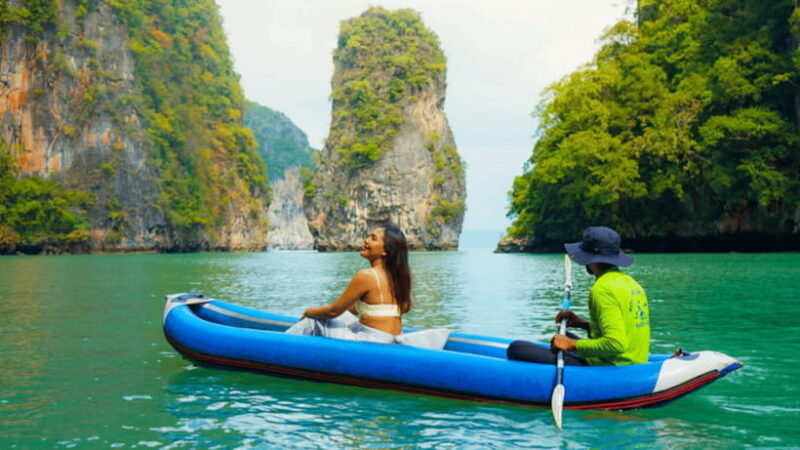 Phuket: Private Luxury Vintage Boat Trip to Phang Nga Bay - Canoeing at Hong Island