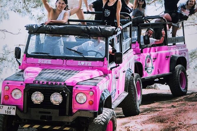 PINK JEEP TOUR - Alanya Jeep Safari - Lunch and River Swimming
