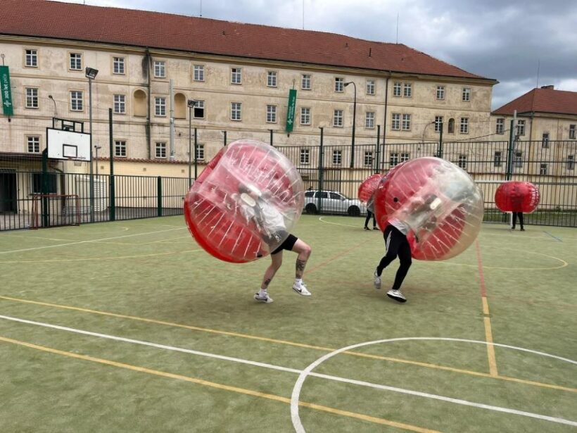 Prague: Bubbles football in city centre of Prague - An Introduction to Bubble Soccer in Prague