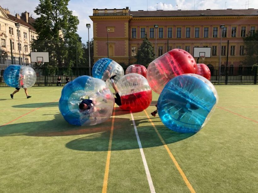 Prague: Bubbles football in city centre of Prague - Who Will Love This?