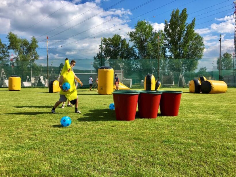 Prague : Giant Foot Darts and Giant Beer Pong Game - Key Points