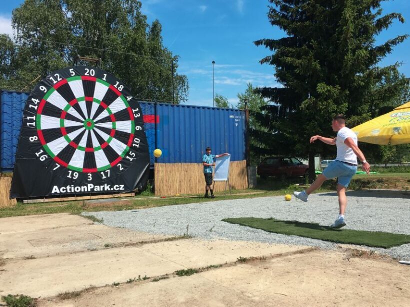 Prague: Giant Football Darts Game with Round of Beers & BBQ - Authenticity and Reviews