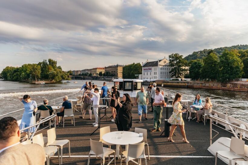 Prague: Sightseeing Dinner Cruise on Open-Top Glass Boat - The Modern Open-Top Glass Boat