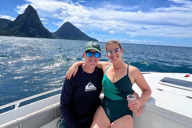 Private Boat Charter St. Lucia, boat tour to Soufriere. Half day. - Key Points