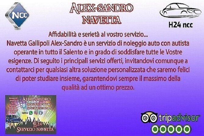 Private Car Rental With Driver in Salento - Vehicle Features and Amenities