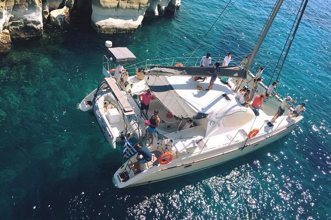 Private Catamaran Half Day Afternoon Cruise With Sunset: Kleftiko - Exploring the Stunning Milos Coastline