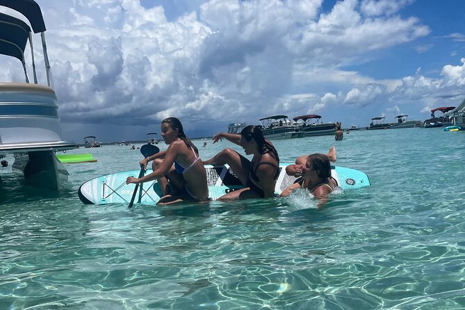 Private Crab Island Pontoon Charter With Inflatables - The Perfect Family Adventure at Crab Island