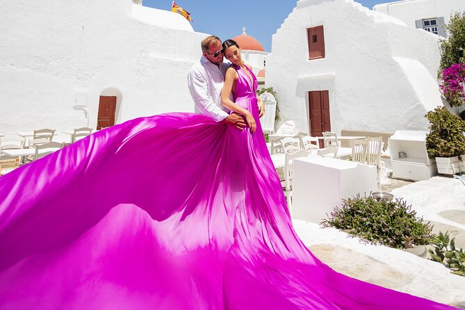 Private Flying Dress Photoshoot in Mikonos - Dress Options and Locations