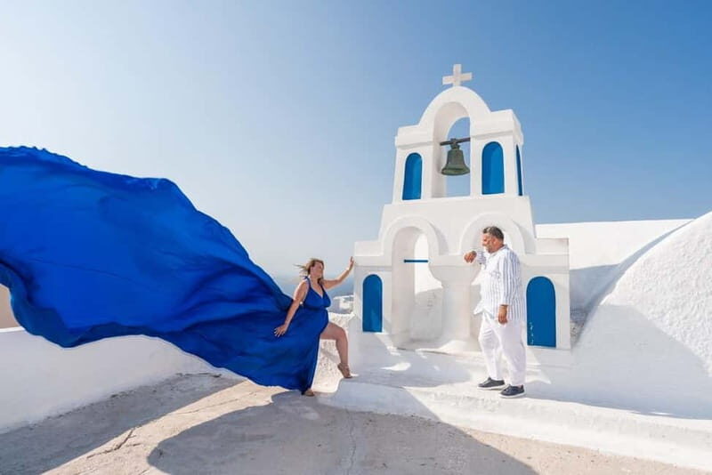 Private Flying Dress Photoshoot Santorini - Key Points