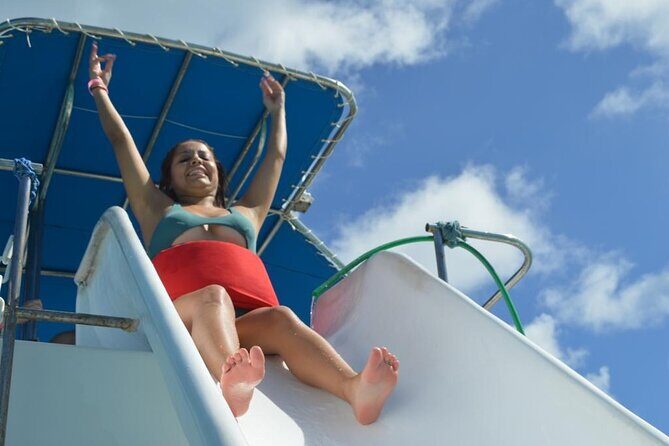 Private Party Boat with Slide and chicken skewers at Punta Cana - The Sum Up