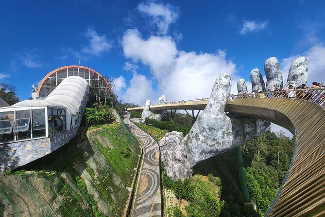 Private Roundtrip Transfer to GOLDEN BRIDGE BA NA HILLS & MARBLE MOUNTAIN - Exploring the Best of Da Nang: Private Transfer to Golden Bridge & Marble Mountain