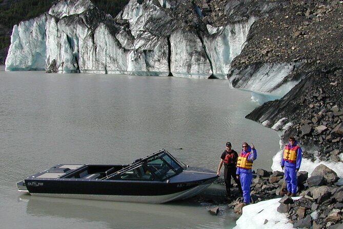 Private ~ Spencer Glacier Jetboating - Approaching Spencer Lake and the Iceberg Wonderland