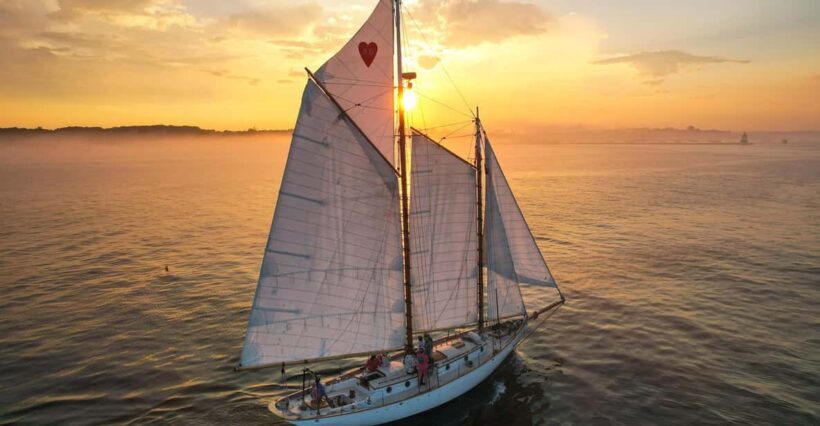 Private Sunset Charter on Heart's Desire in Casco Bay - The Experience of Sailing on Heart’s Desire