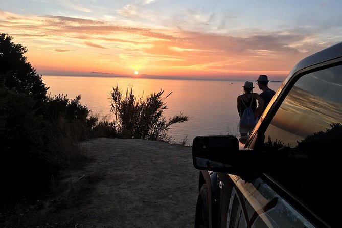 Private Sunset Jeep Safari in North West Corfu With Dinner - Key Points