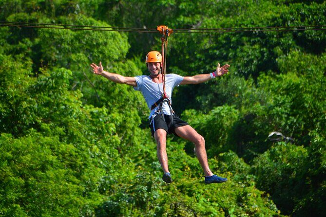 Punta Cana Ziplines, Hanging Bridge, and Waterfall Pool Adventure - Key Points
