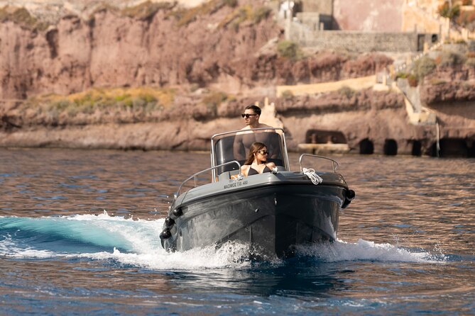 Ranieri Soverato Boat Rental in Santorini -License Free- Be a Captain for a Day - A Memorable Day on the Water