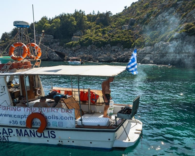 Rhodes: Captain Manolis Fishing Trip with BBQ and Swimming - FAQs