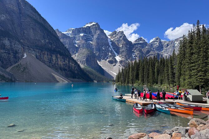 Rockies Day Trip Moraine Lake Lake Louise Peyto Lake and Banff - Key Points