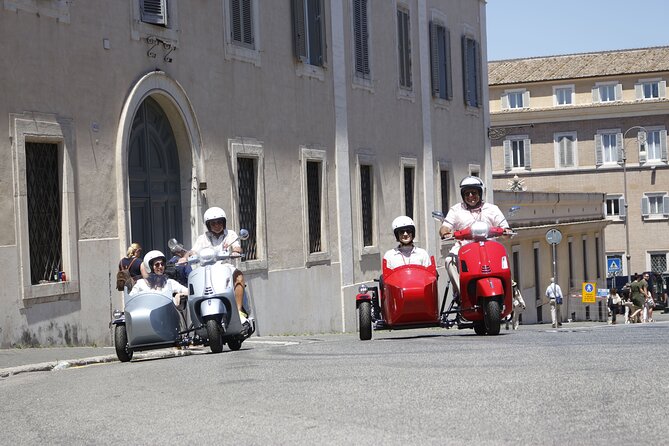 Rome 3 hours Vespa Sidecar Private Tour with Gelato - FAQs