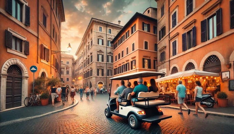 Rome: Golf Cart Night Tour - Key Points