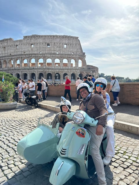 Rome in Vespa 90 Min Vespa Sidecar Privatetour With Gelato - Key Points